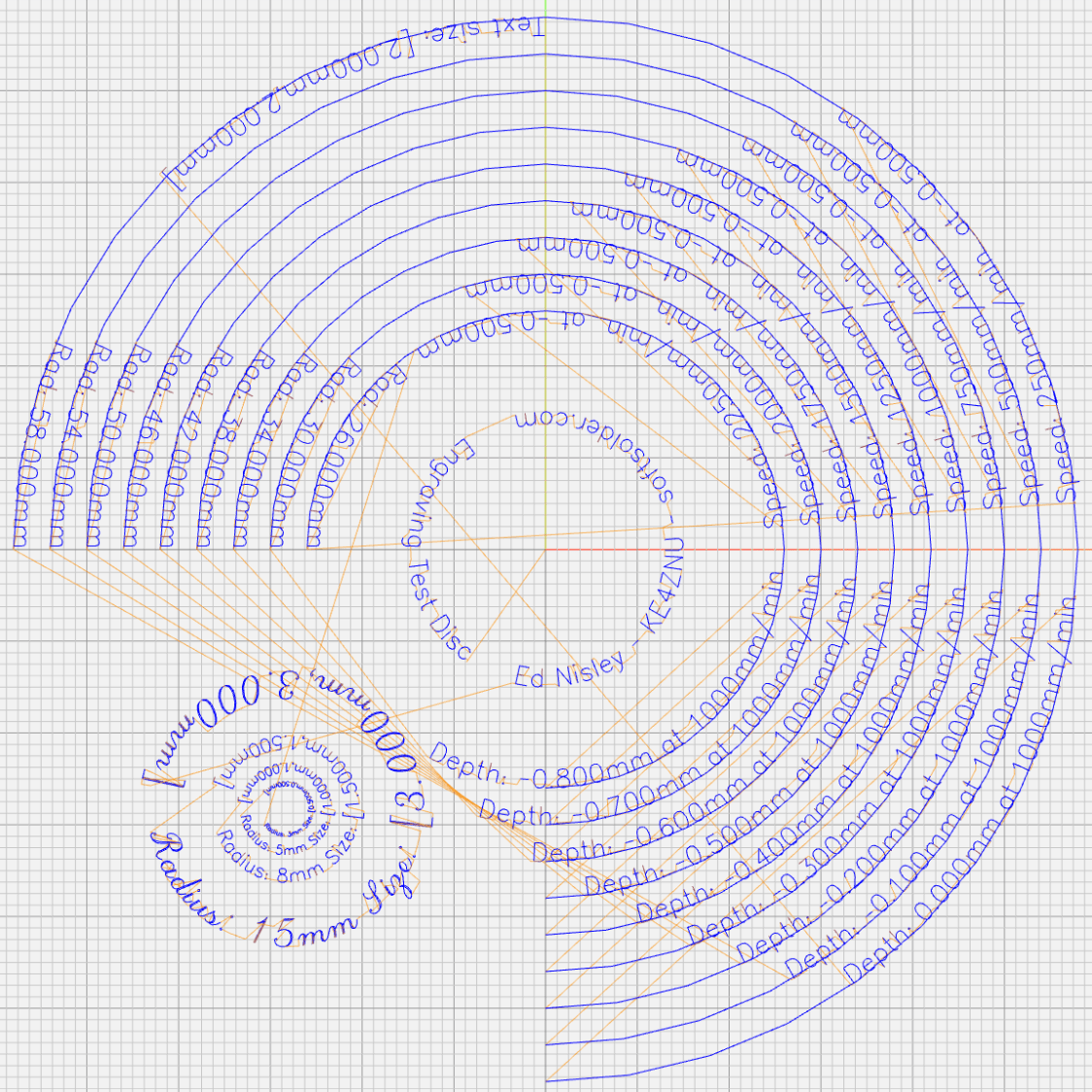 CNC 3018-Pro: Diamond Drag Engraving Test Disk – The Smell of Molten ...