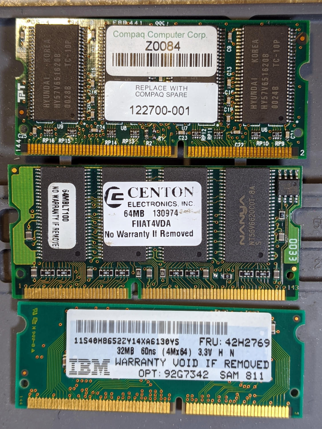 Obsolete DRAM Collection – The Smell of Molten Projects in the Morning