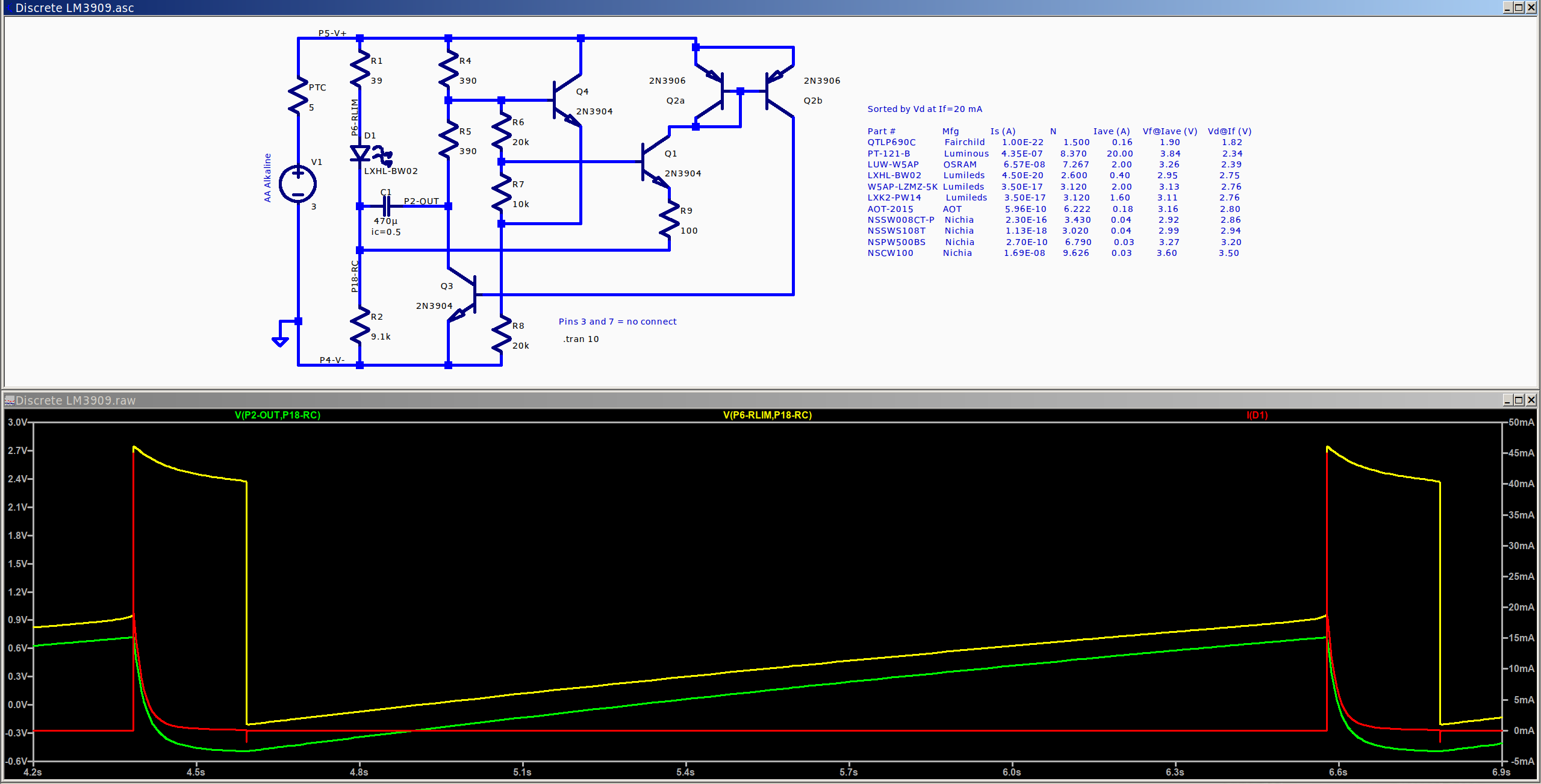 Discrete LM3909 LED Flasher: Circuit Variations – The Smell of Molten ...