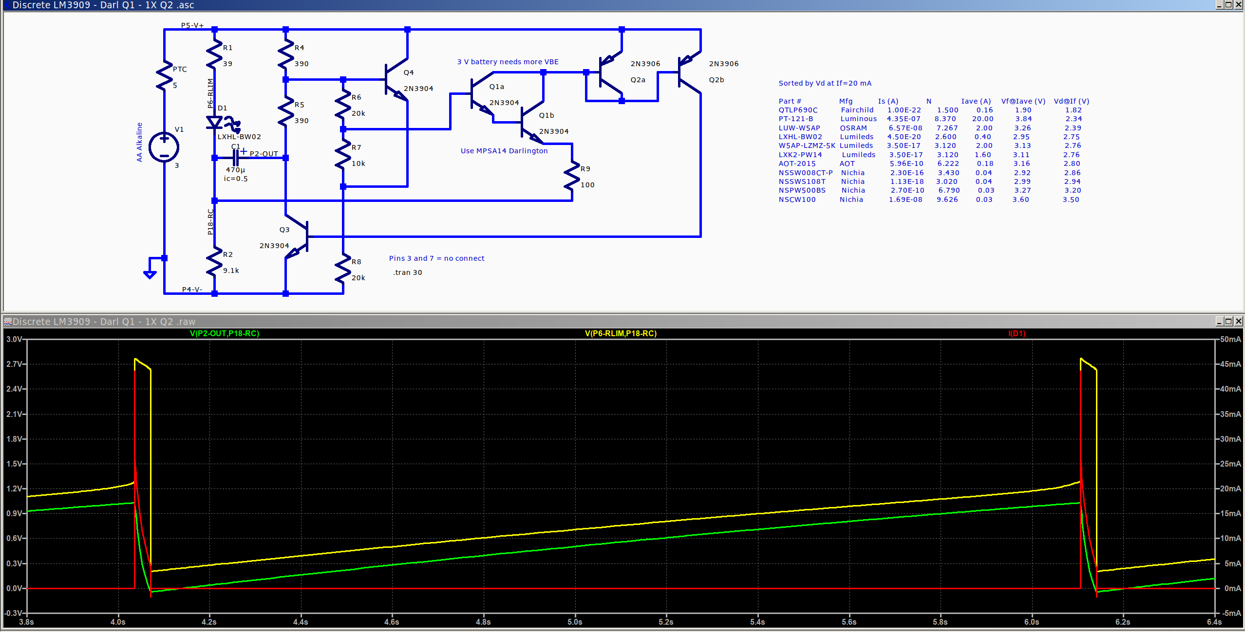 Discrete LM3909 LED Flasher: Circuit Variations – The Smell of Molten ...