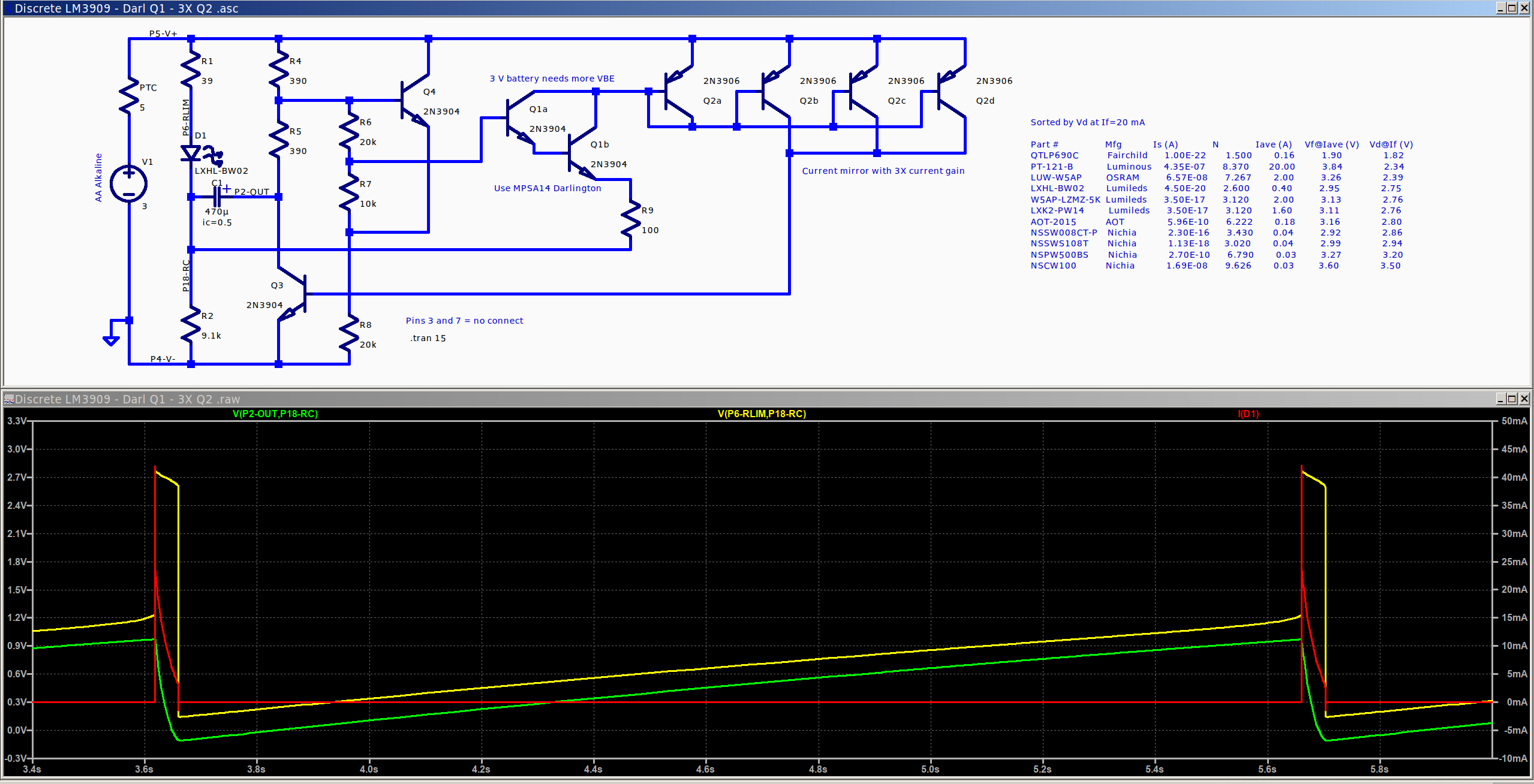Discrete LM3909 LED Flasher: Circuit Variations – The Smell of Molten ...