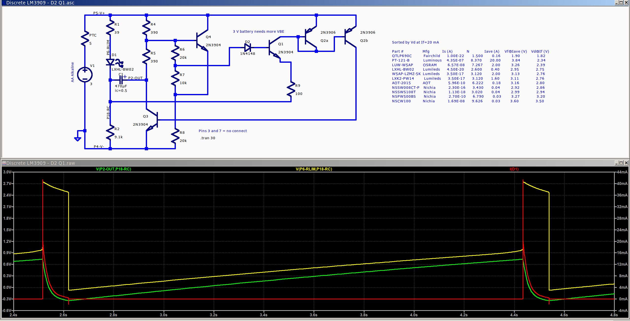 Discrete LM3909 LED Flasher: Circuit Variations – The Smell of Molten ...