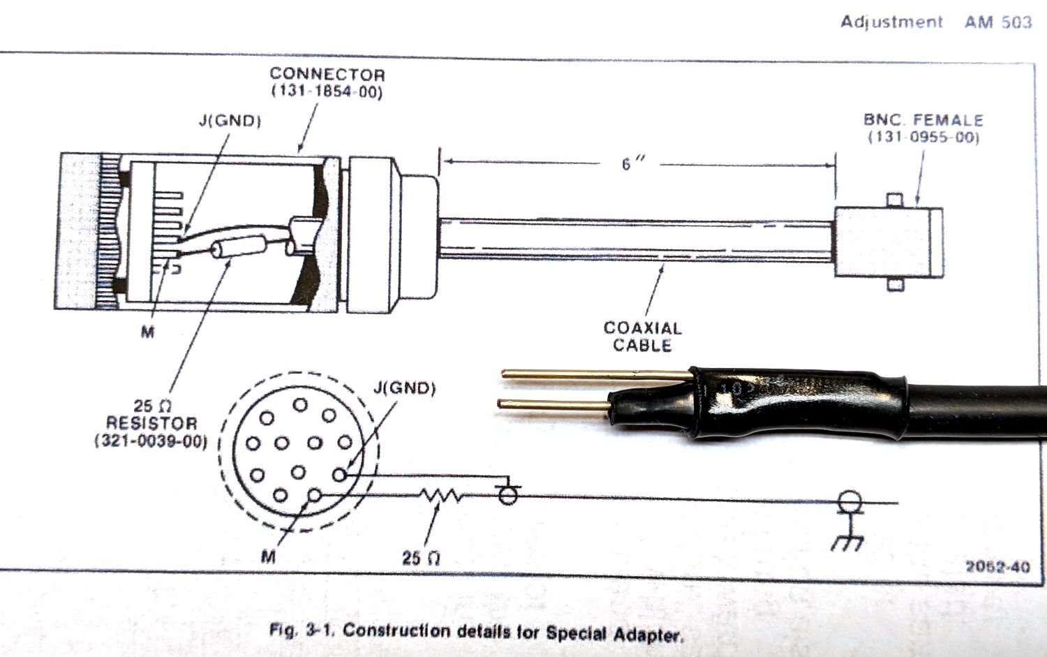 Tektronix AM503: Special Adapter and Failed BNC Bullet – The Smell of ...