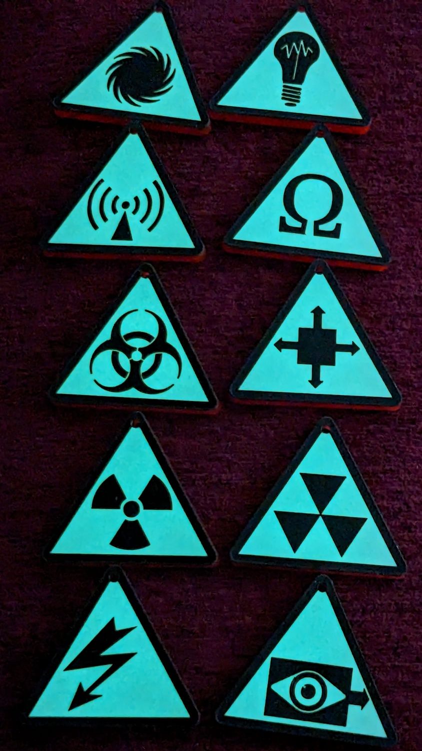 Danger Zone Earrings: GITD Set – The Smell of Molten Projects in the ...