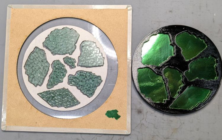 Smashed Glass: 3D Printed Coaster – The Smell of Molten Projects in the ...